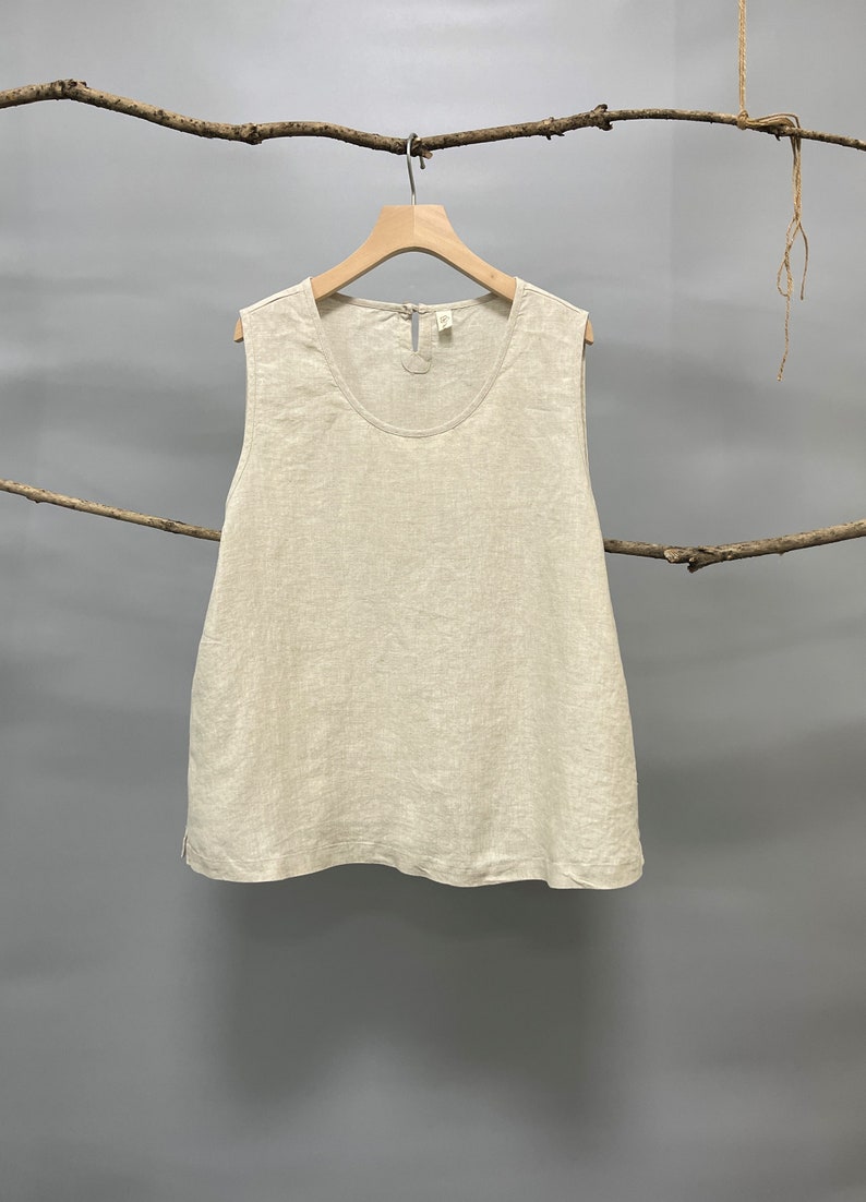 Loose Linen Tank Top/ Causal Linen Tank Top/linen Tank Top/sleeveless ...