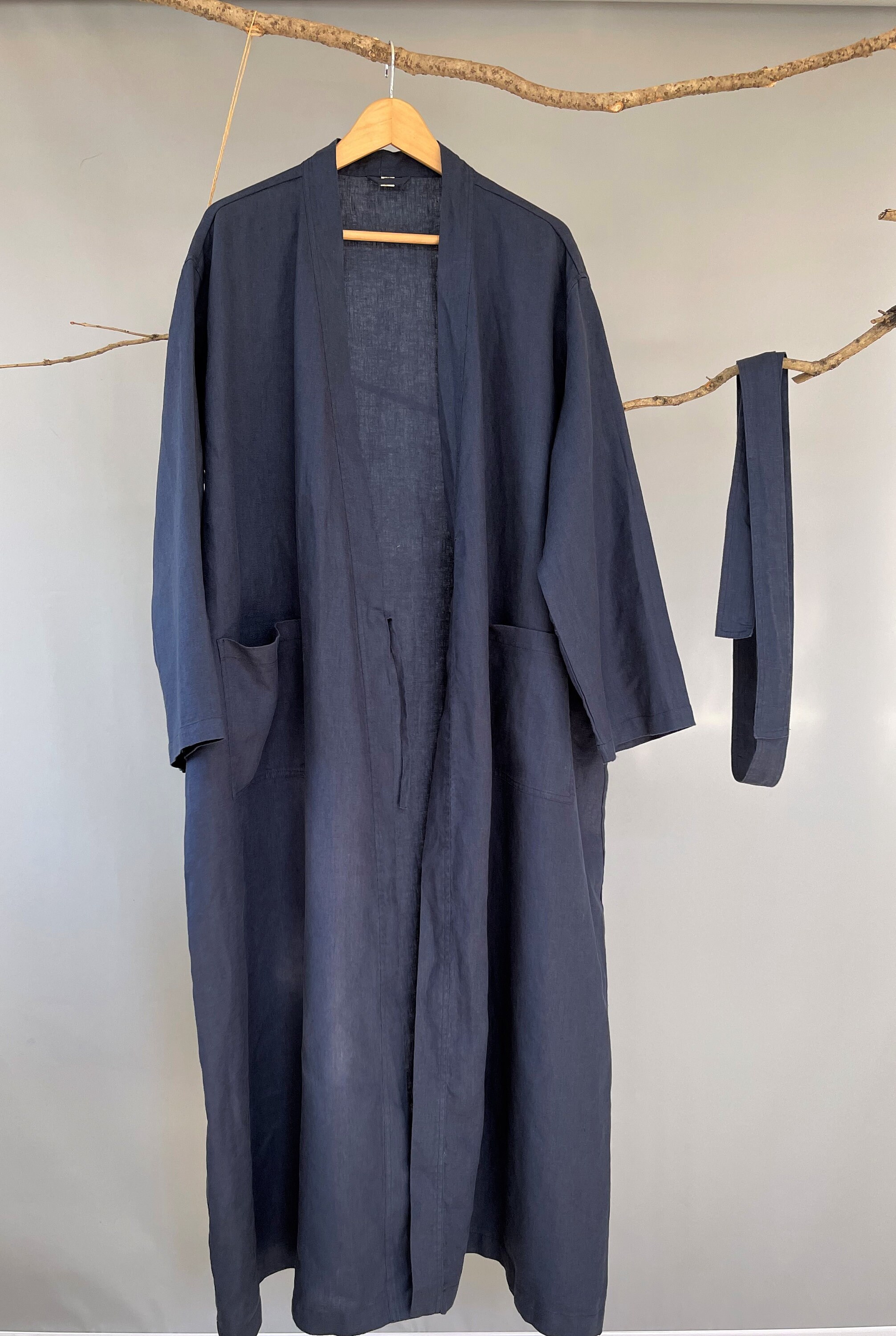 Men's Robe/men's Bathrobe/men's Linen Robe/travel | Etsy
