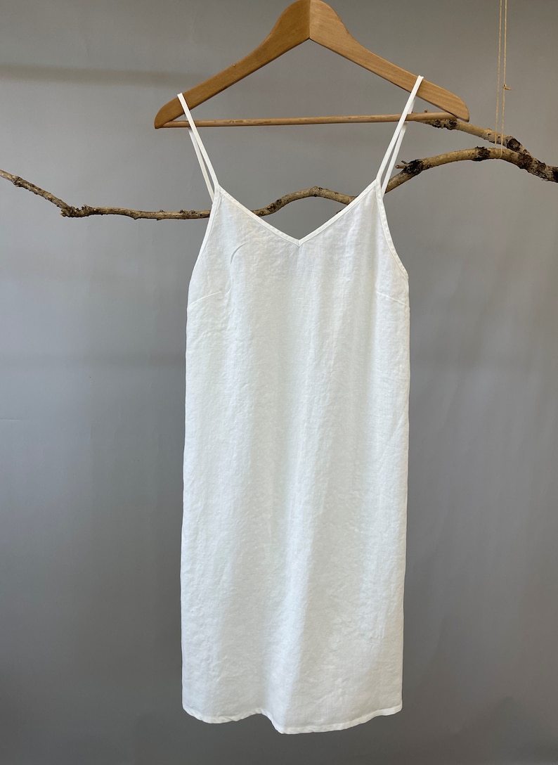 Cami Dress, Linen Cami Dress, Linen Sundress, Mini Summer Dress, Above ...