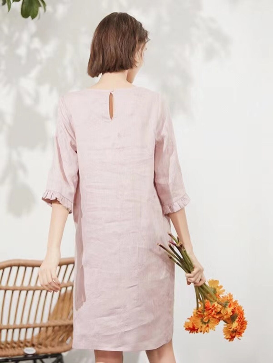 Tunic Dress/linen Tunic Dress/simple Tunic Dress/above the | Etsy