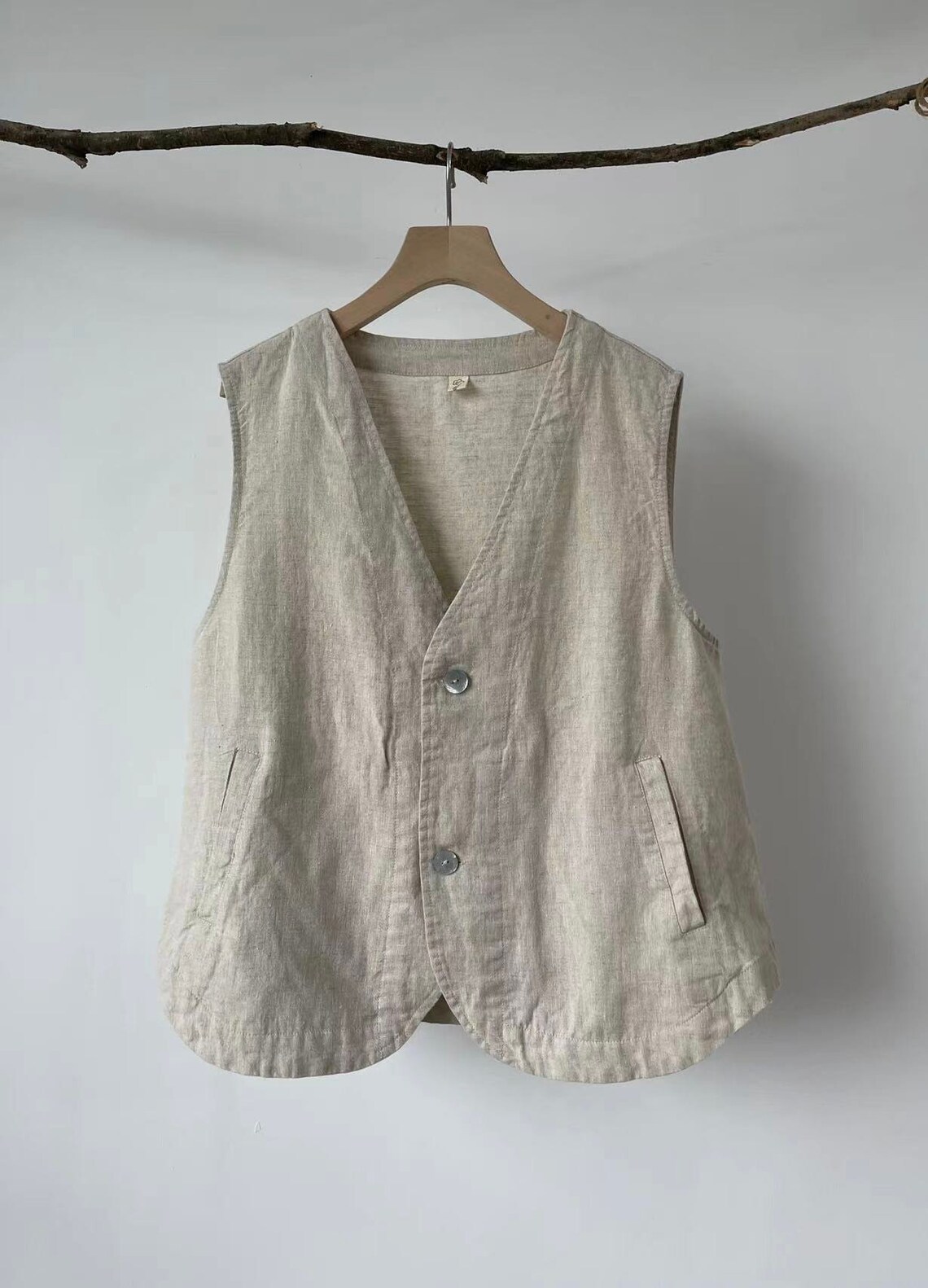 Women's Linen Vest/linen Vest Women/fall Vest Women/heavy | Etsy