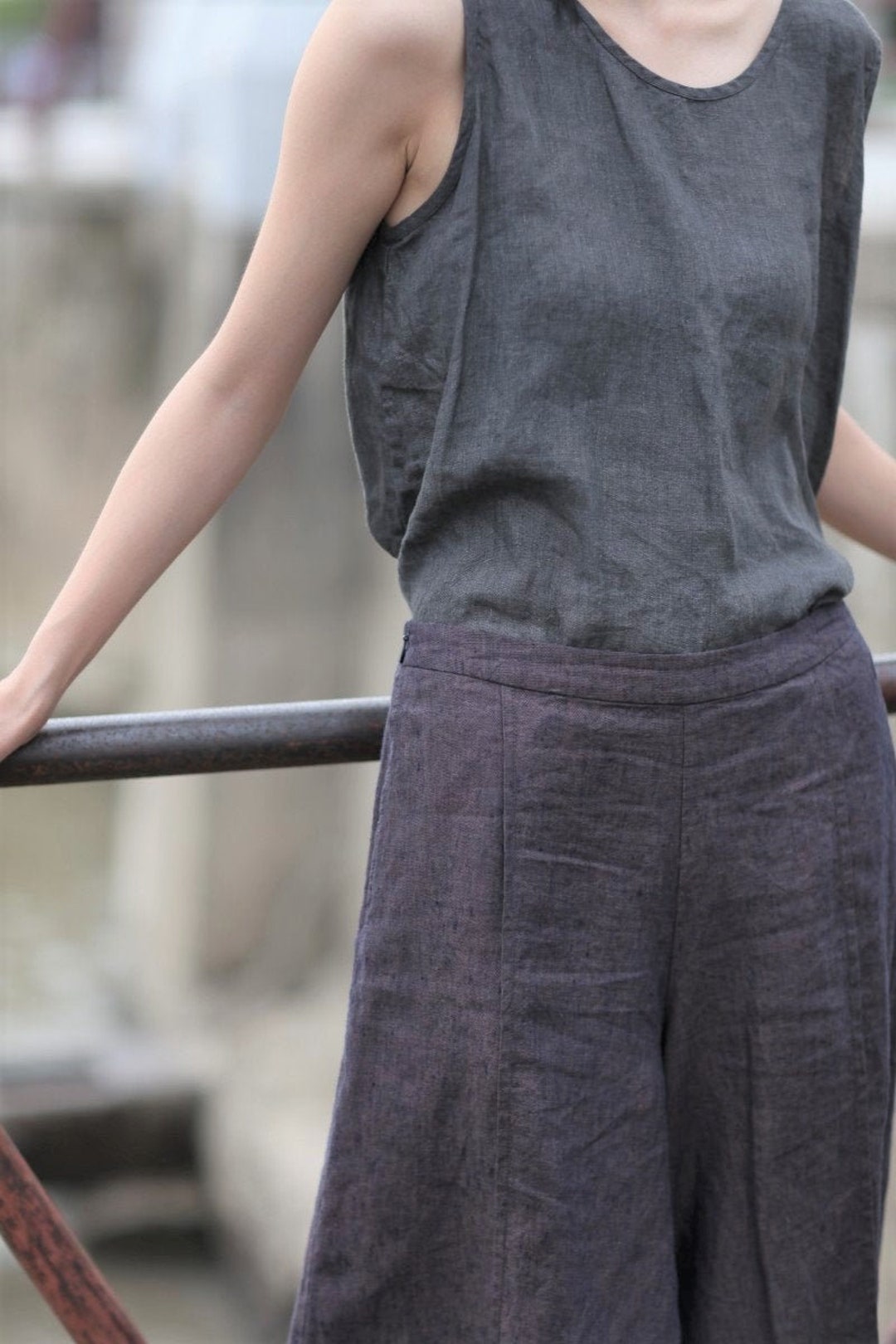 Loose Linen Tank Top/ Causal Linen Tank Top/linen Tank Top/sleeveless ...