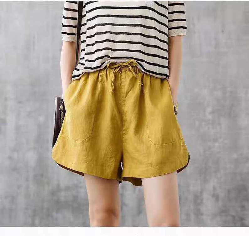 Linen Shorts, Linen Active Shorts, Summer Linen Shorts Women, Jogger ...