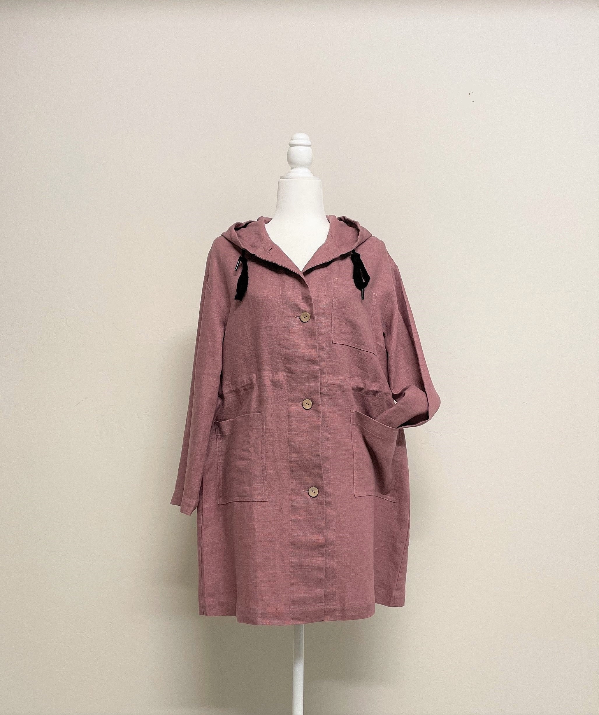 Linen Coat for Women Heavy Linen Duster Coat Long Linen | Etsy