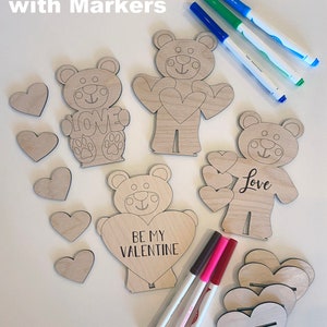 Valentine's Day Teddy Bear File Instant Download for DIY Kit, SVG, DXF ...