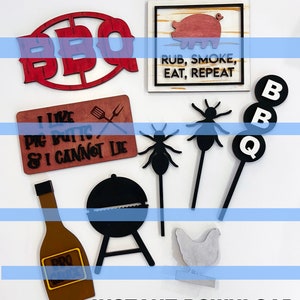 BBQ Tier Tiered Tray Kit, SVG File, Glowforge File, Wood Signs, Laser ...
