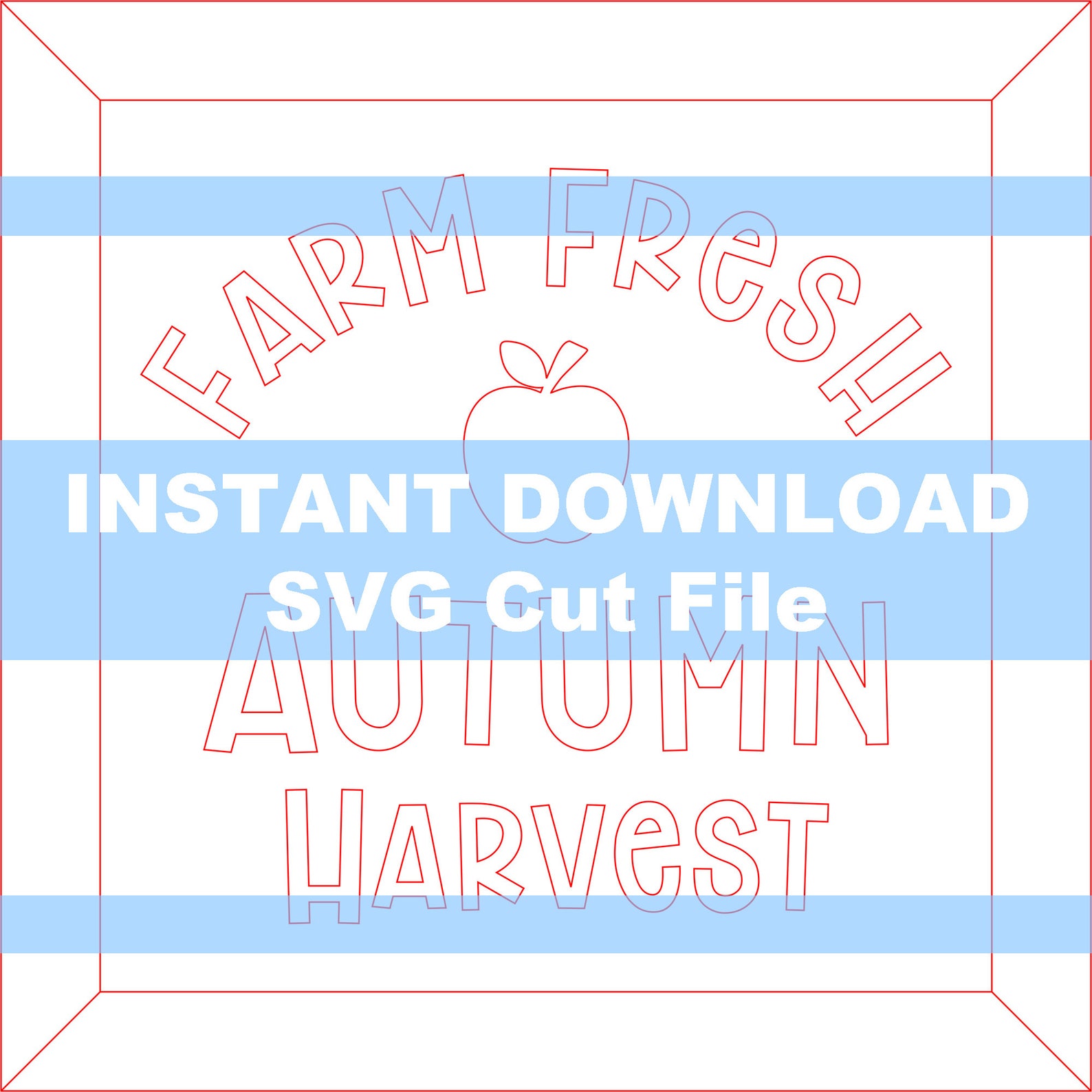 FARM FRESH File SVG, Instant Download, Autumn Harvest, Apple Sign ...