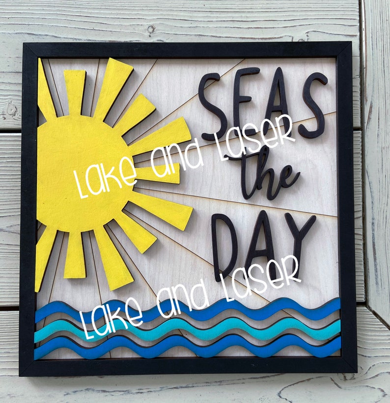 Seas the Day Sign File Beach Sign File Beach SVG Beach - Etsy