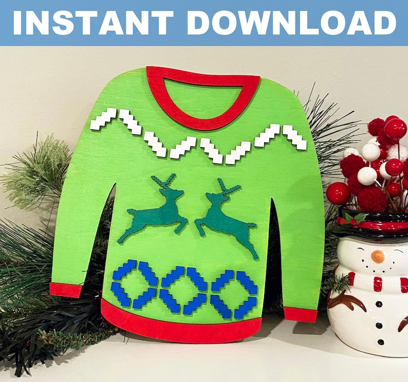 Christmas Sweater File Instant Download for DIY Kit SVG DXF | Etsy