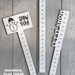 Snowman Snow Measuring Sticks Instant Download, 4 Design Files, DIY Kit ...