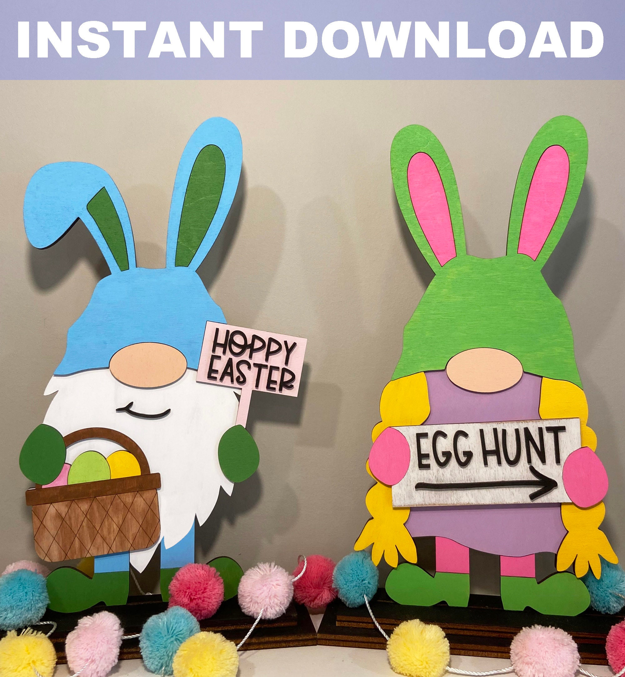 Easter Gnomes Shelf Sitters File Instant Download DIY Kit - Etsy