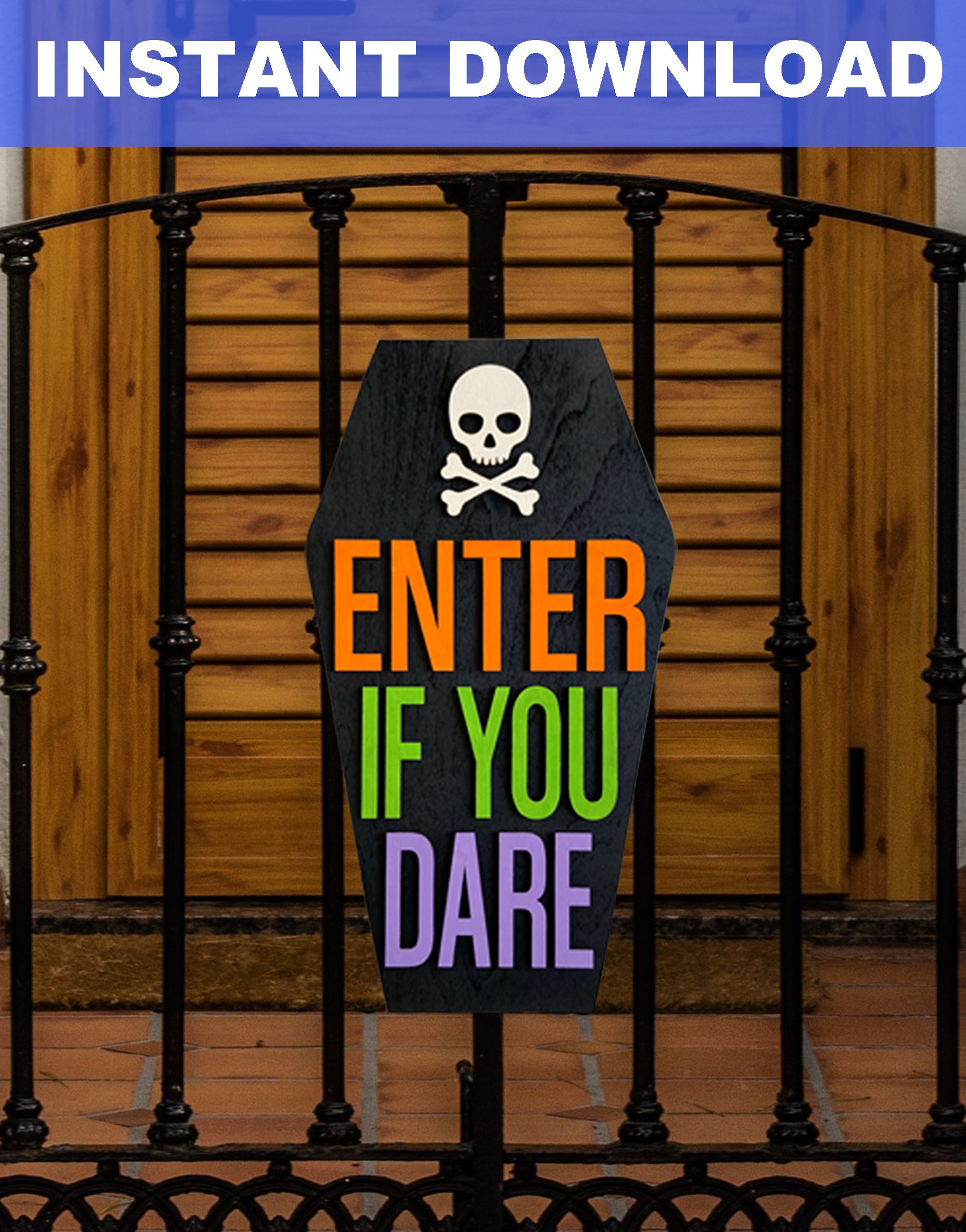 Enter If You Dare Sign Laser File, SVG, DXF, Beginner Laser File, DIY ...