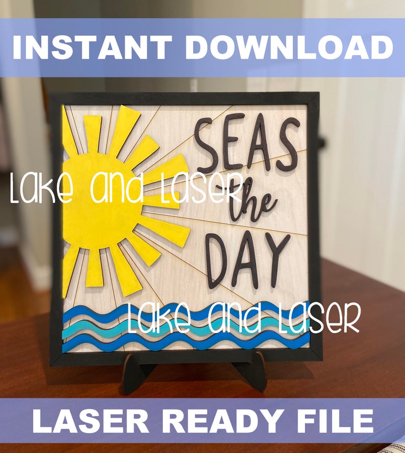 Seas the Day Sign File, Beach Sign File, Beach SVG, Beach File, Seize ...