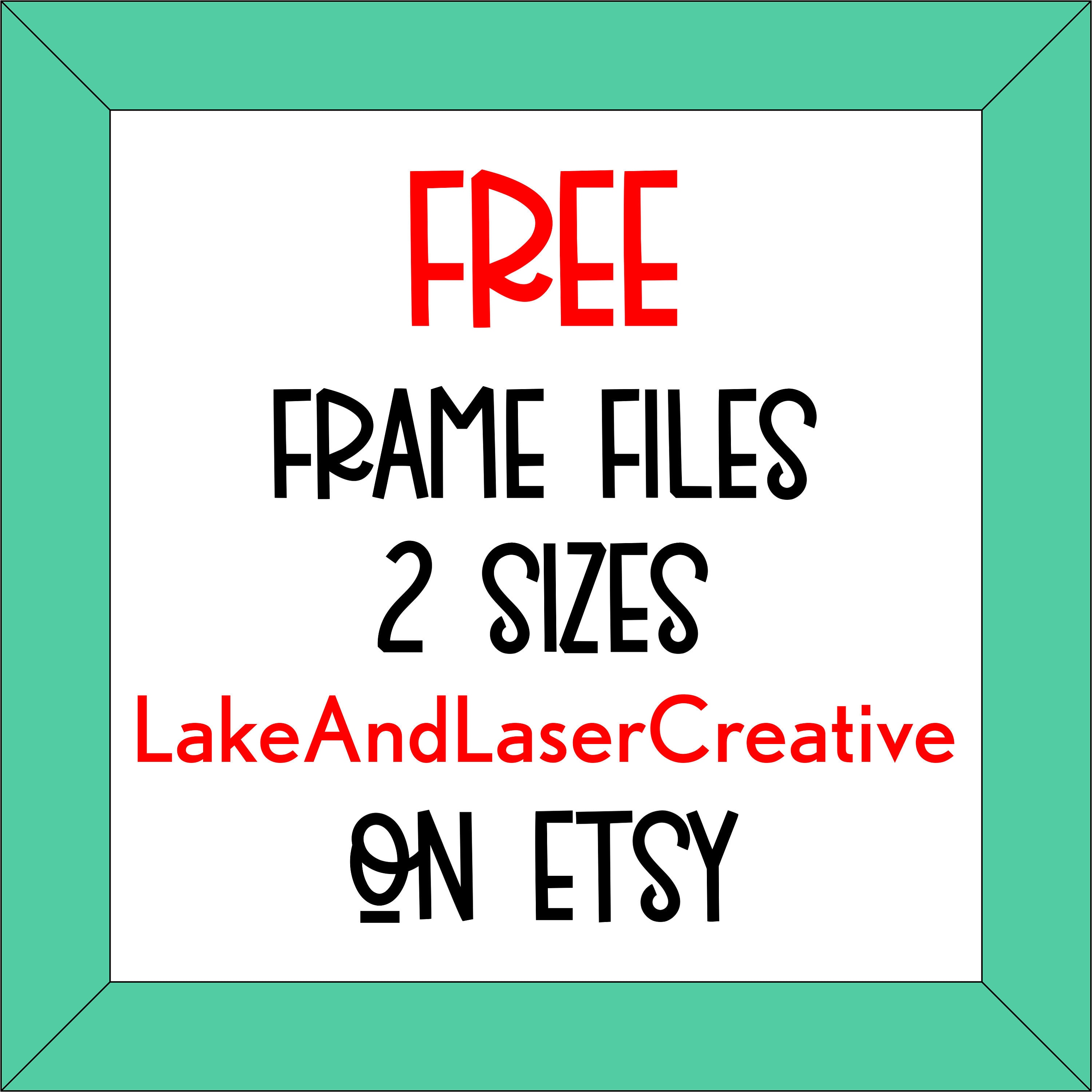 FREE Frame Files 2 Sizes SVG & DXF Instant Download Beginner - Etsy