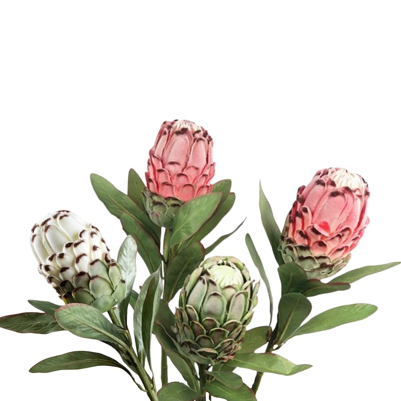 King Protea | Artificial Tropical Flower | Statement Stem for Bouquets ...