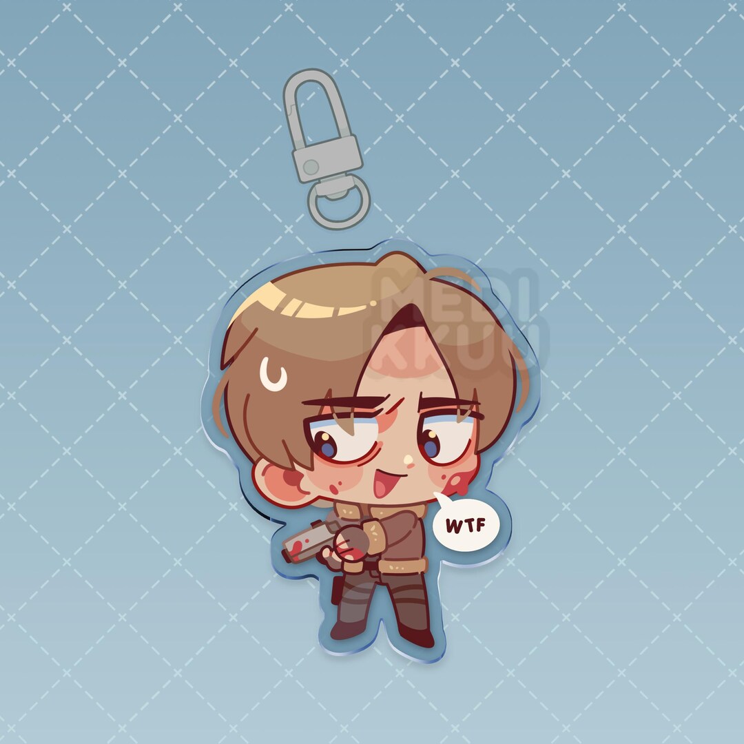 Leon Kennedy Acrylic Charm & Sticker (2.4") | Resident Evil - Etsy