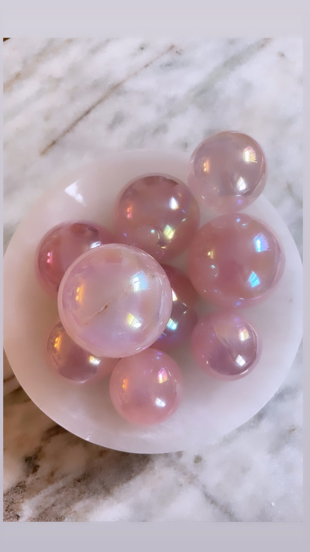 Angel Aura Rose Quartz Spheres - Etsy