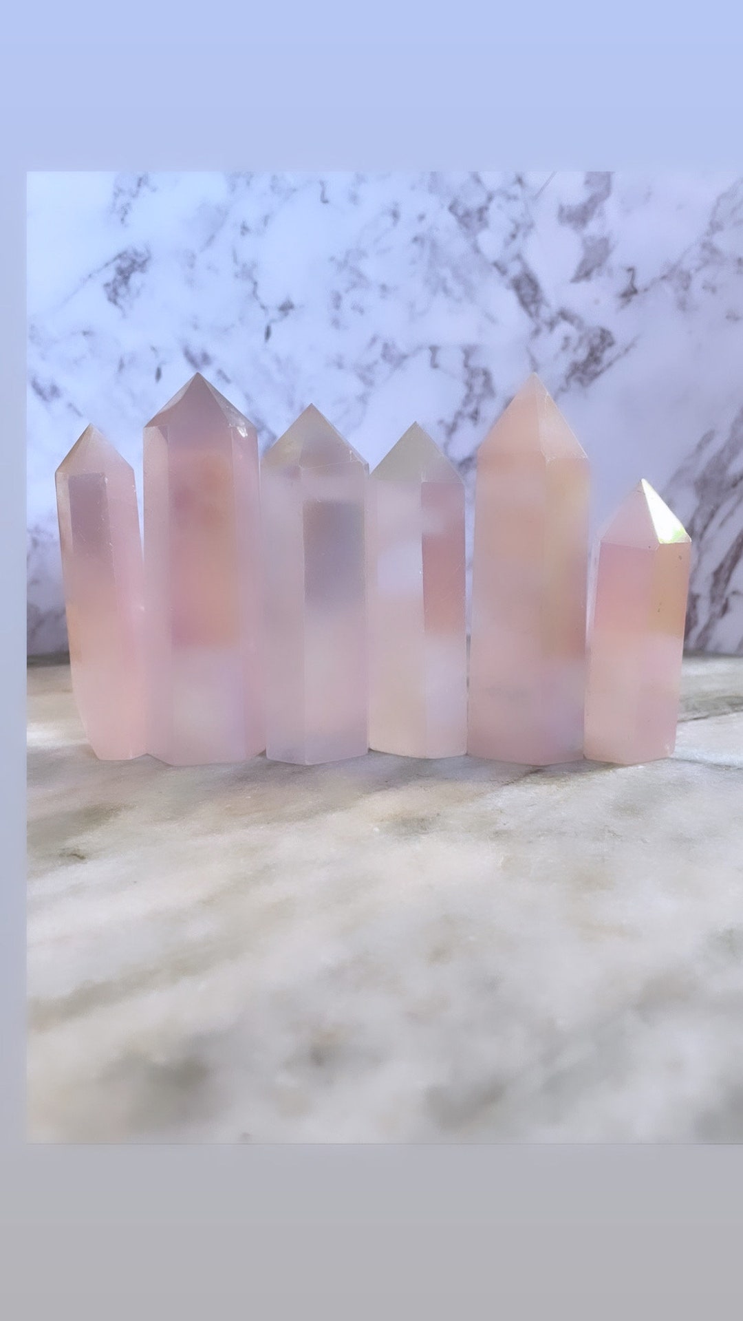 Angel Aura Rose Quartz Towers - You Choose - Etsy