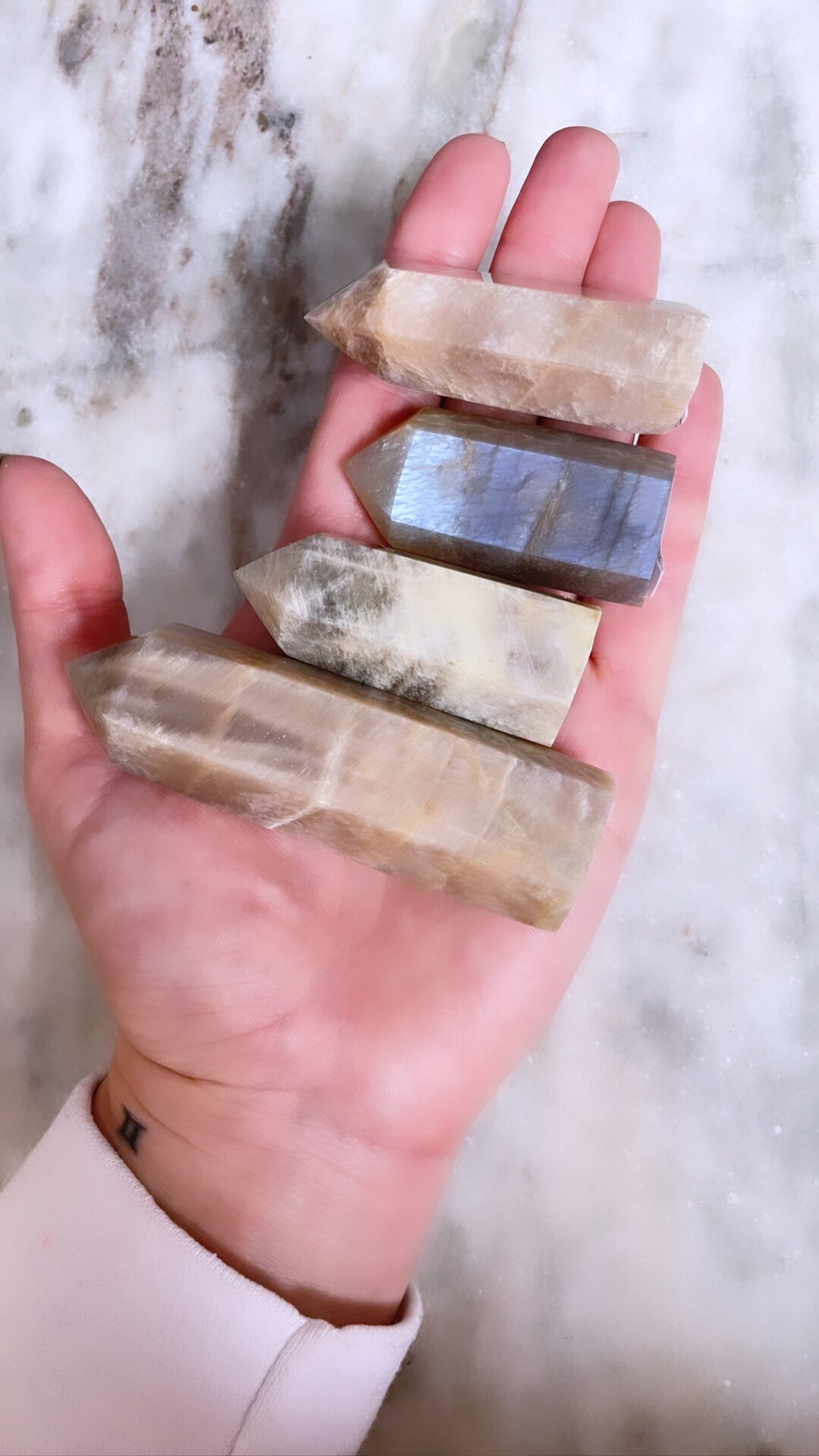 Natural Moonstone Tower- Natural Moonstone Obelisk - You Choose - Etsy