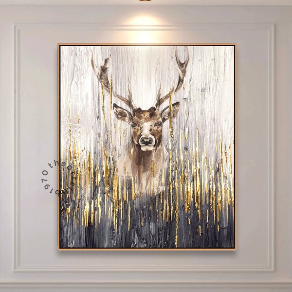 Deer Oil Painting - Etsy