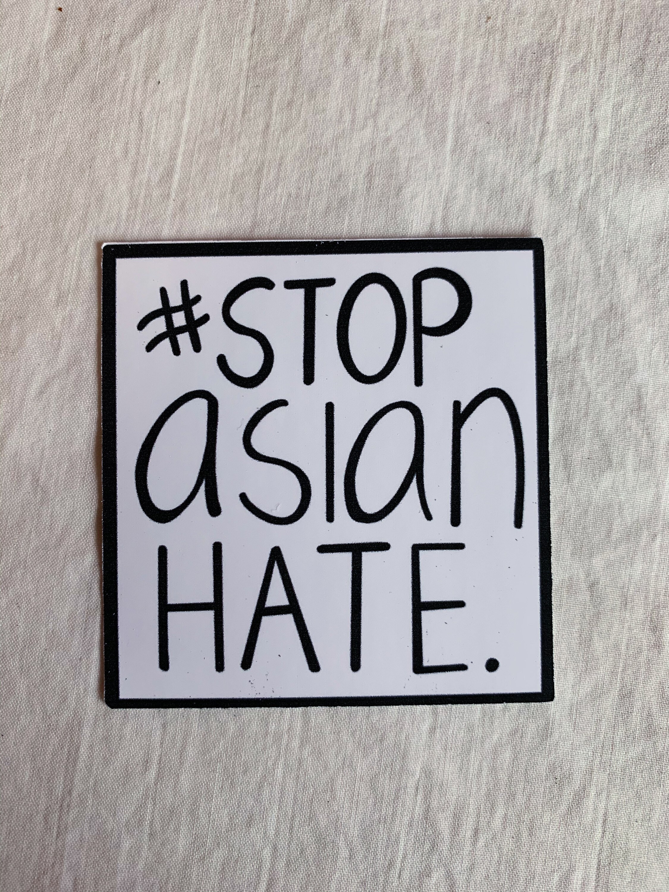 Stop Asian Hate Stickers Stop Aapi Hate Vinyl Matte and | Etsy