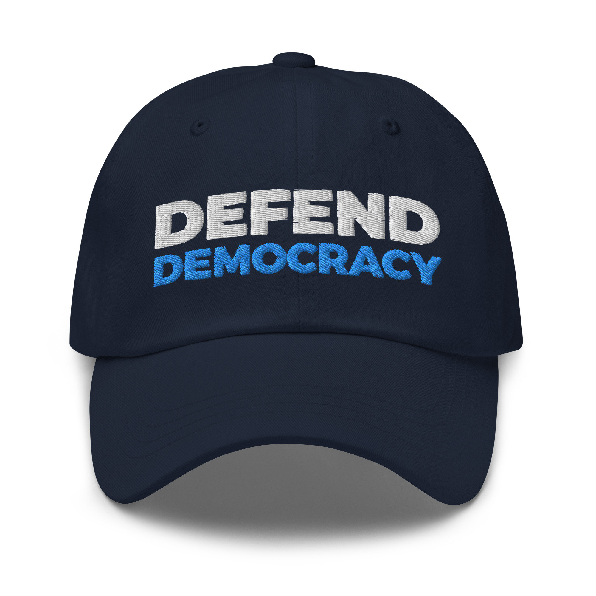 DEFEND DEMOCRACY Embroidered Baseball Hat, Blue - Etsy