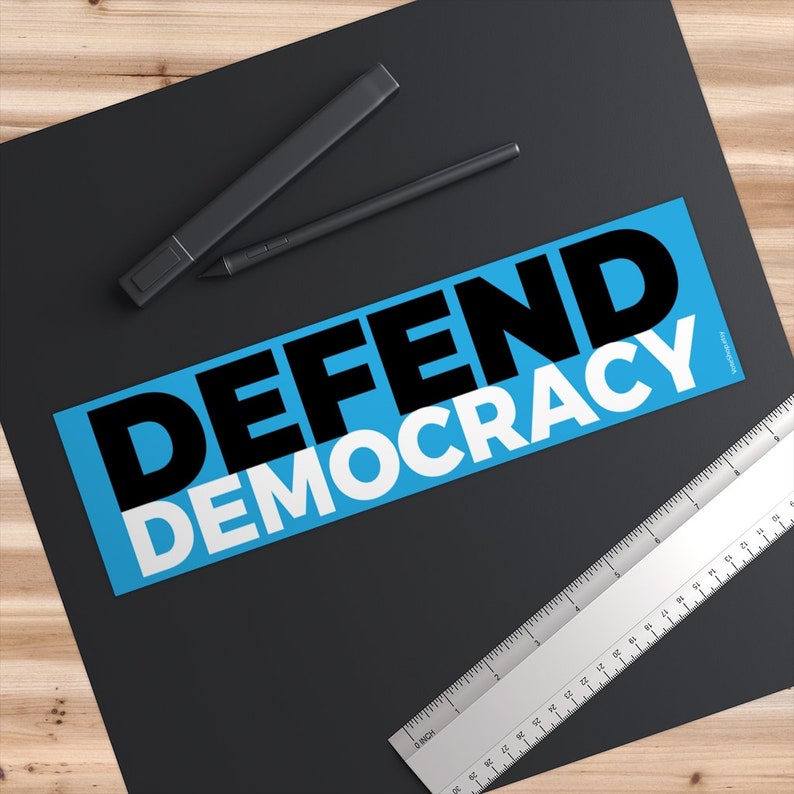 DEFEND DEMOCRACY Bumper Sticker - Etsy