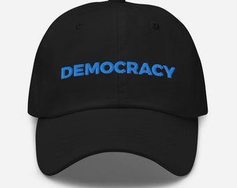 Embroidered Hat Defense of Democracy Logo on Cotton Twill - Etsy