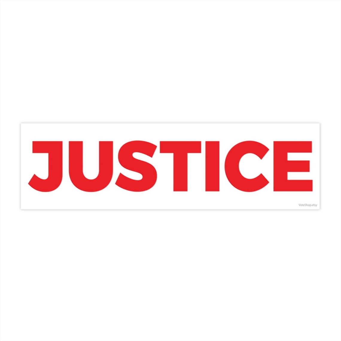 JUSTICE Bumper Sticker - Etsy