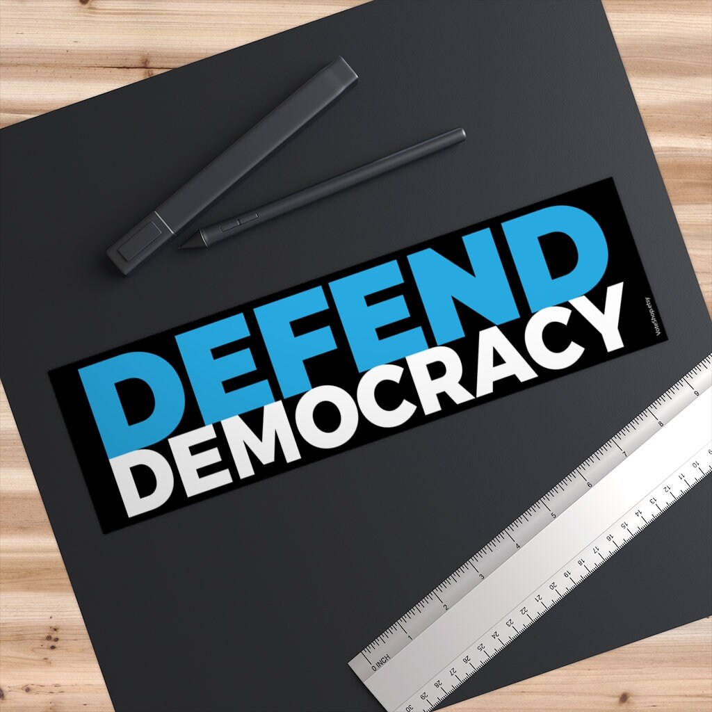 DEFEND DEMOCRACY Bumper Sticker - Etsy