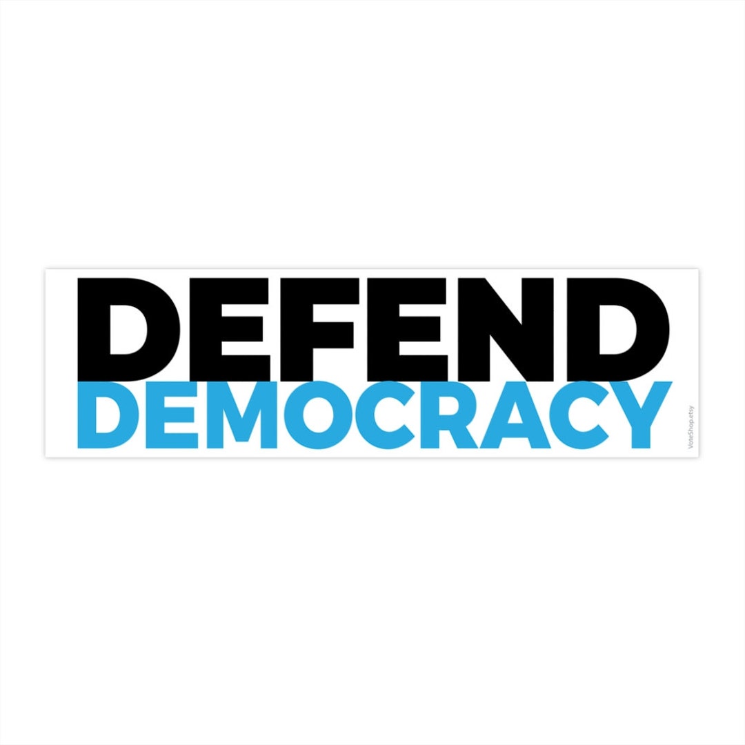 DEFEND DEMOCRACY Bumper Sticker - Etsy