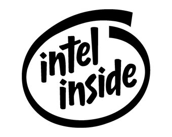 Intel Logo Decal Intel Vinyl Decal Intel Logo Sticker | Etsy