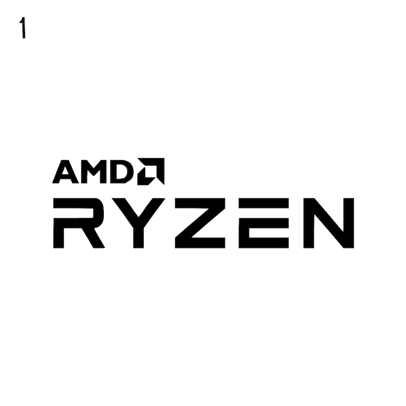 AMD Ryzen Vinyl Ryzen Logo Sticker AMD Ryzen Decal AMD | Etsy