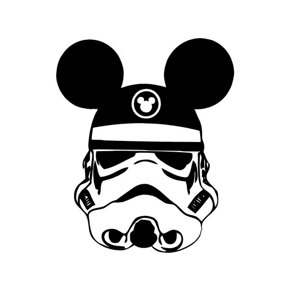 Storm Trooper Mickey Ear Hat Star Wars Decal Star Wars - Etsy