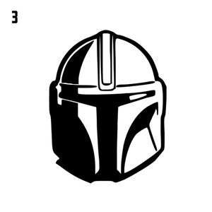 Mandalorian Helmet Decal Disney the Mandalorian Helmet Decal Star Wars ...