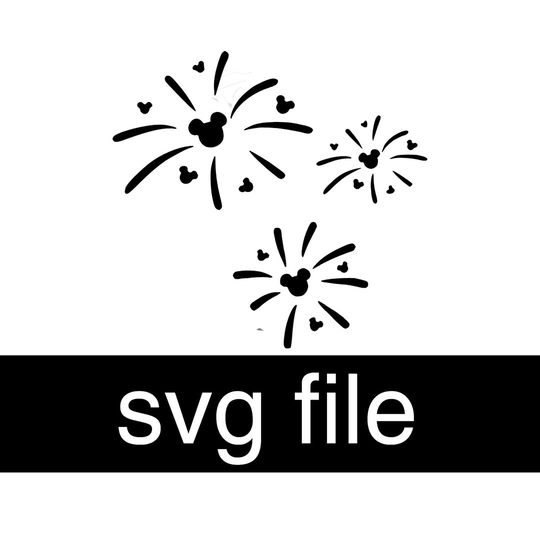 Mickey Fireworks SVG - Etsy