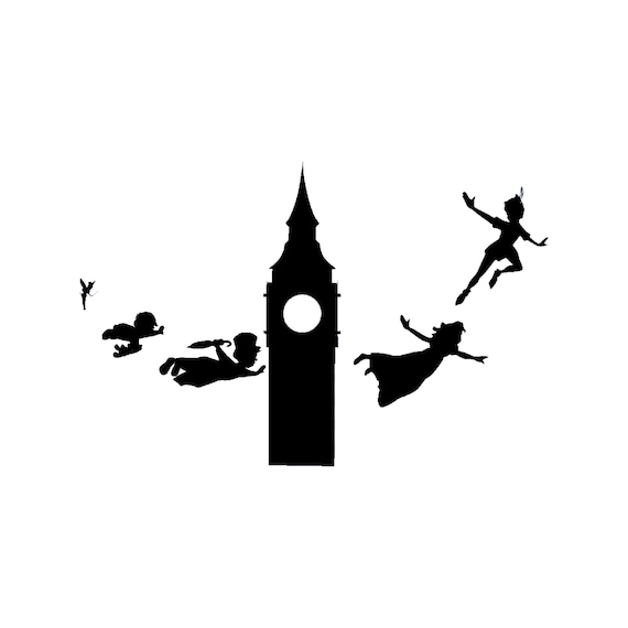 Peter Pan Flight With Big Ben Decal Peter Pan Sticker - Etsy Norway