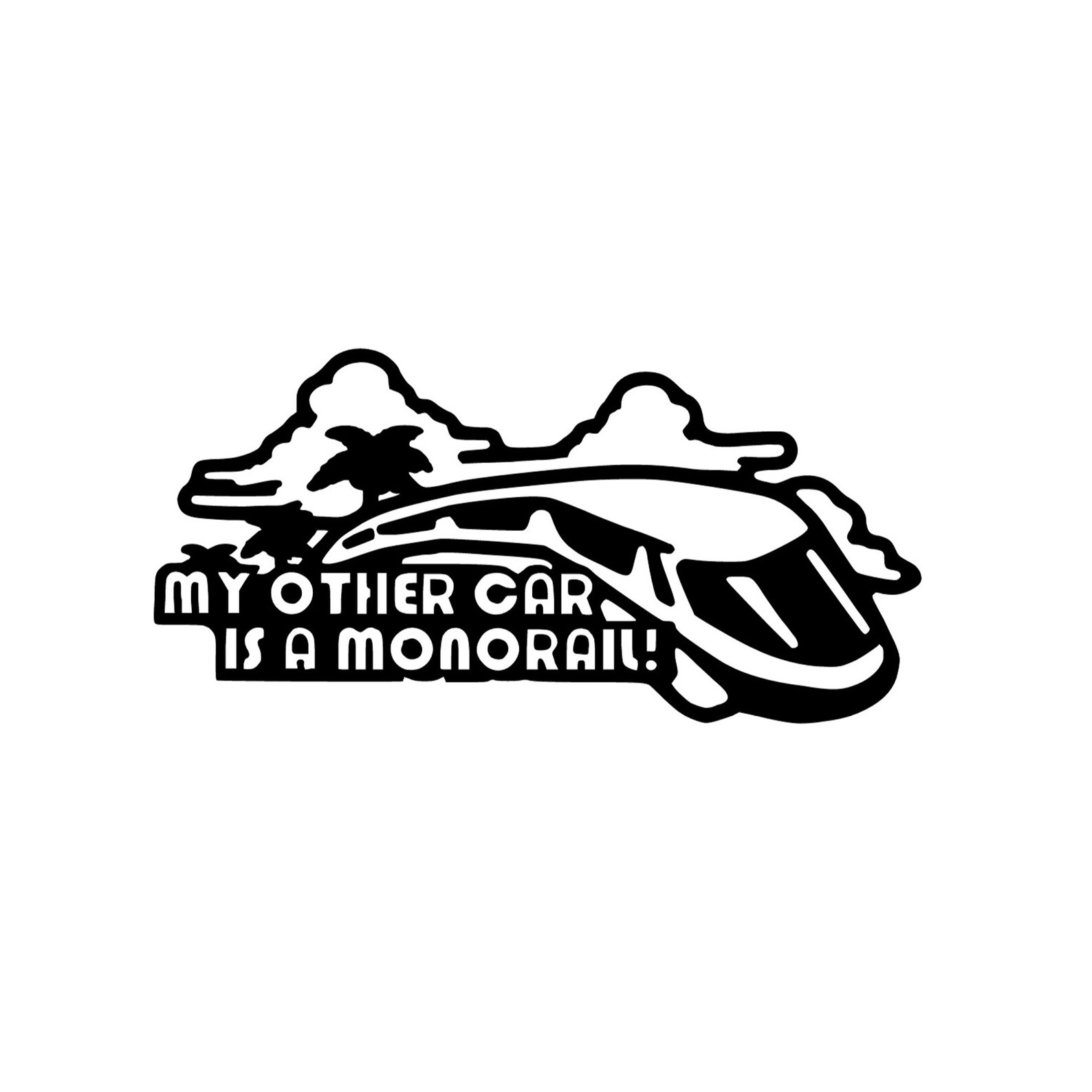 My Other Ride is a Monorail Decal Disney Parks Decal My - Etsy