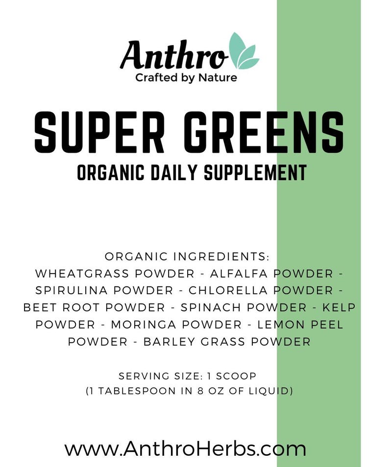 Super Greens Powder: Organic Alkaline Green Juice Smoothie Supplement ...