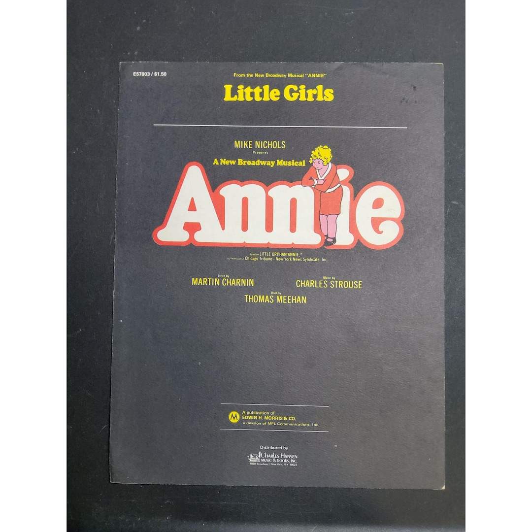 Vintage 1977 Annie the Musical little Girls Sheet Music - Etsy