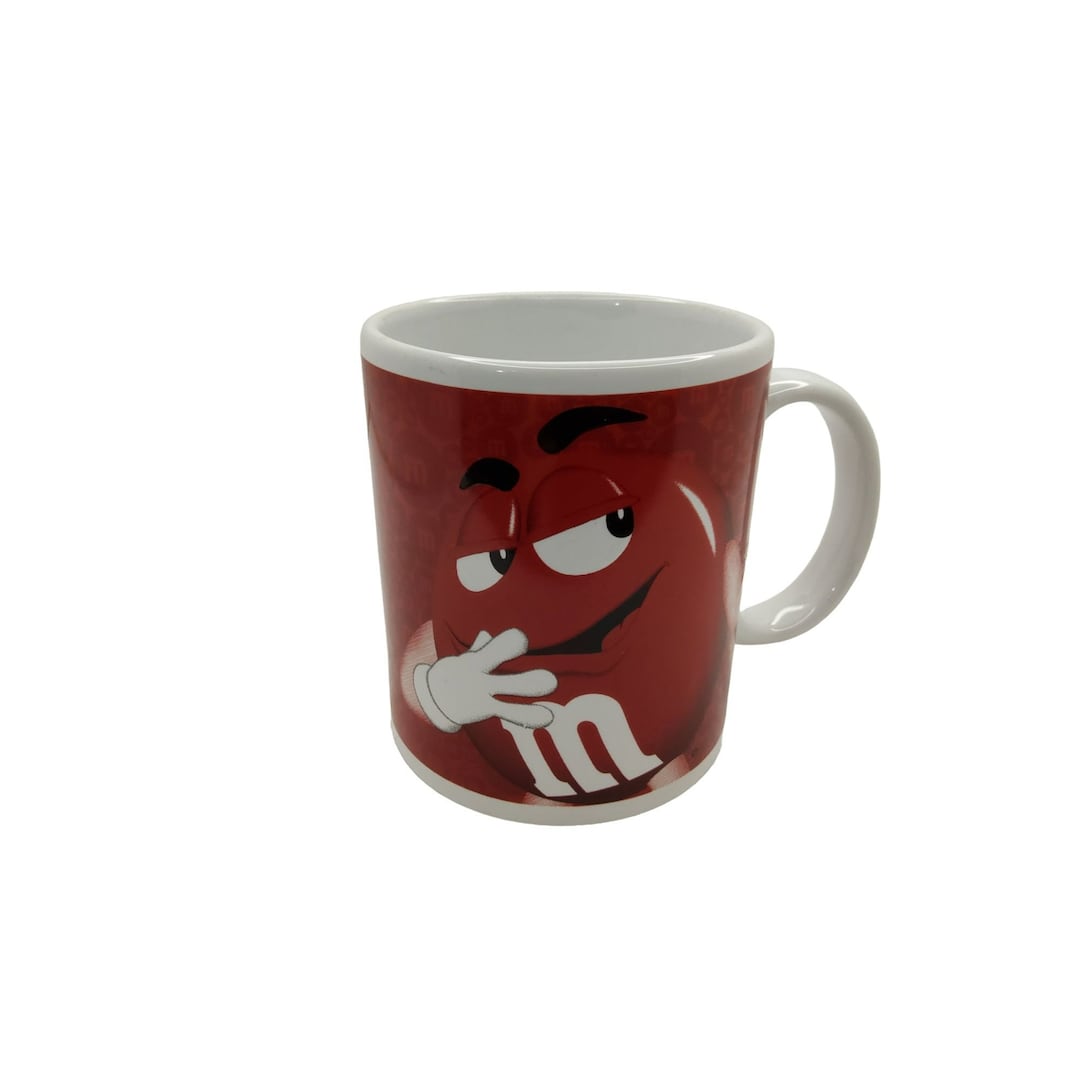 Megatoys Mars M and M's Red /yellow Candies Stoneware 10oz Coffee Mug ...
