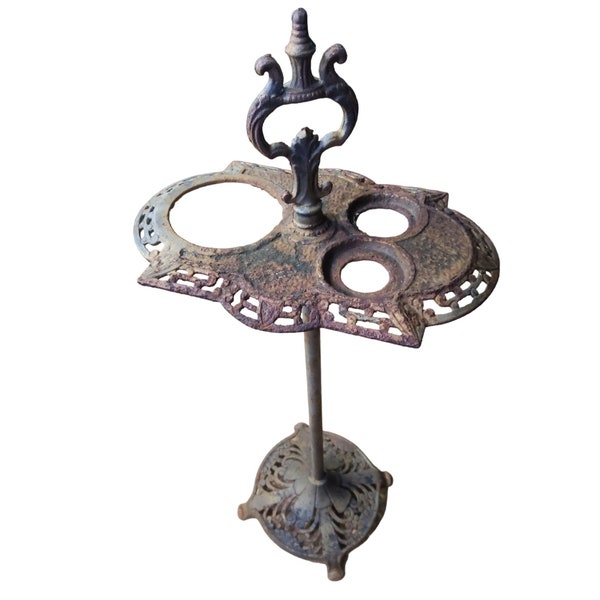 Vintage Cast Iron Ashtray Stand - Etsy