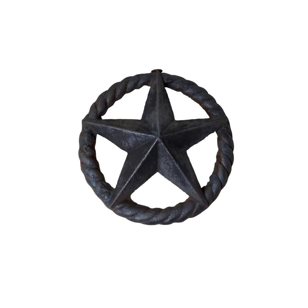 Vintage Cast Iron Texas Star Outdoor / Indoor Barn Wall Plaque 7 Dia ...