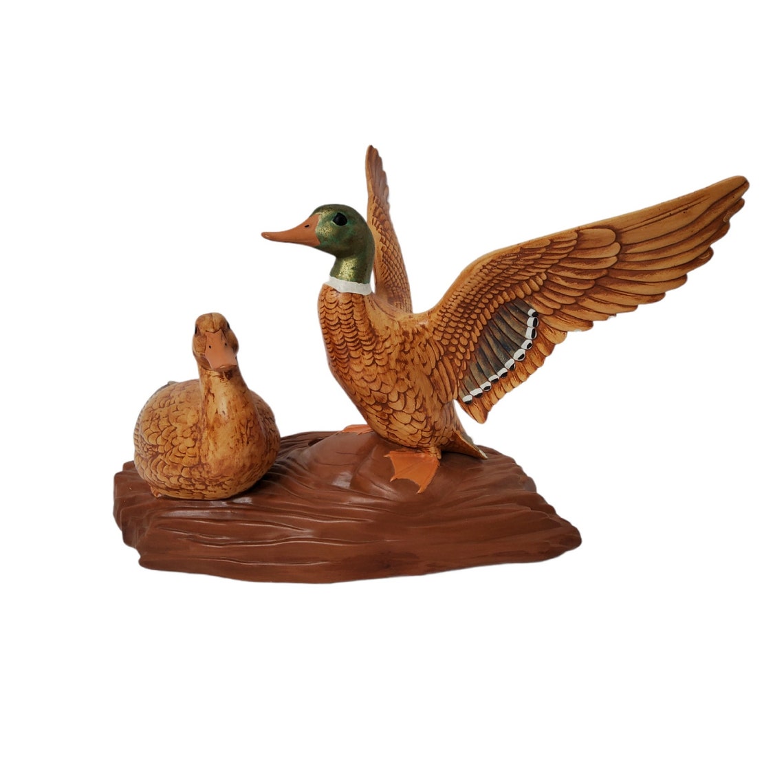 Beautiful Hand Painted Ceramic Ducks on A Log Lamp Base or - Etsy UK