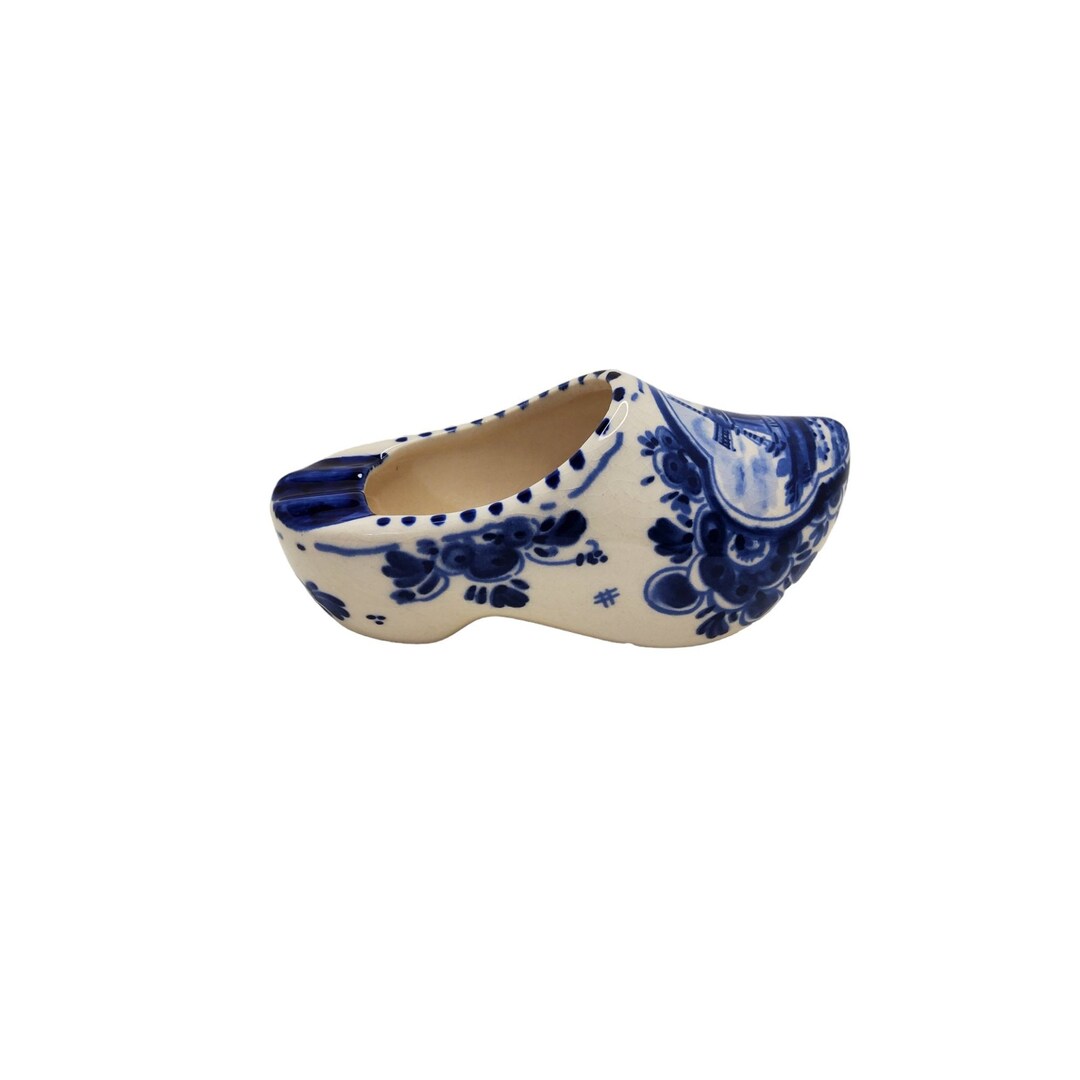 Vintage Signed Blue Delft Hand-painted Clog Shaped Holland - Etsy