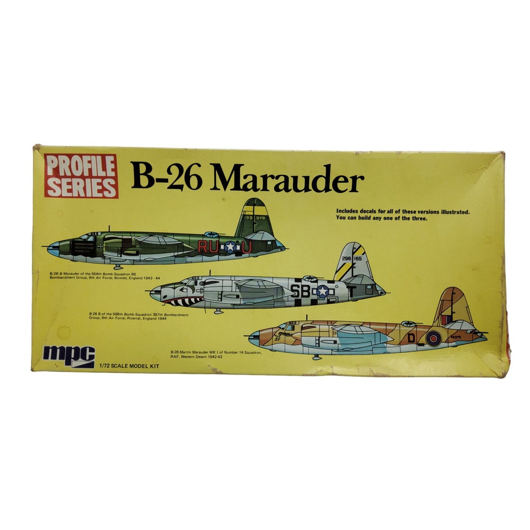 Vintage Mpc B-26 Marauder 1/72 Scale Model Aircraft Kit - Etsy