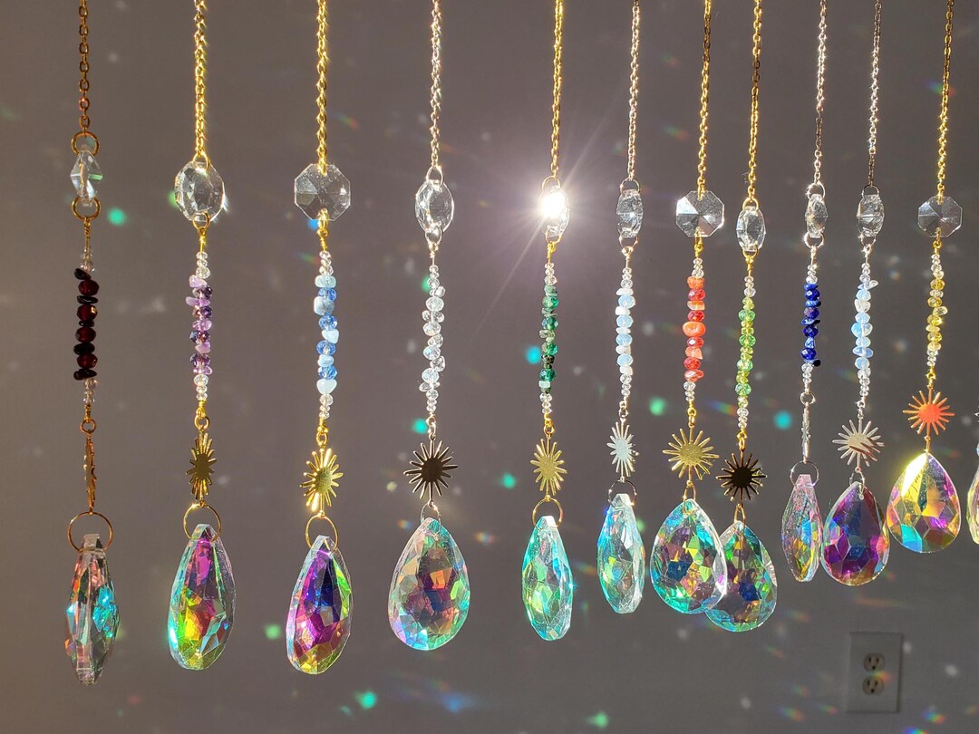 Birthstone Crystal Suncatcher – Moonstone Prism Rainbow Maker, June ...