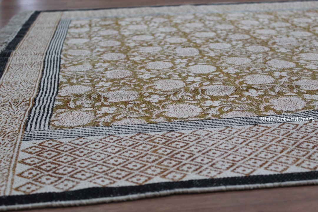 8x8 Square Rug, Handmade Square Rug, Handwoven Cotton Rug, Garden Rug ...