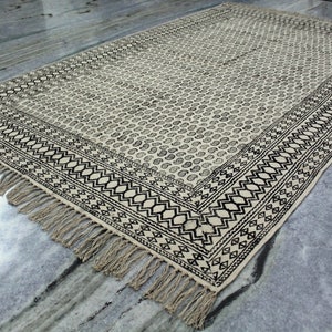 5x8 Area Rug Hand Block Print Rug Outdoor / Indoor/ Kitchen - Etsy