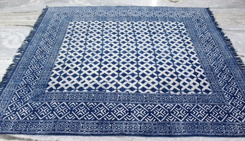 6x6 Square Rug Handmade Square Rug Indian Rug Outdoor / | Etsy